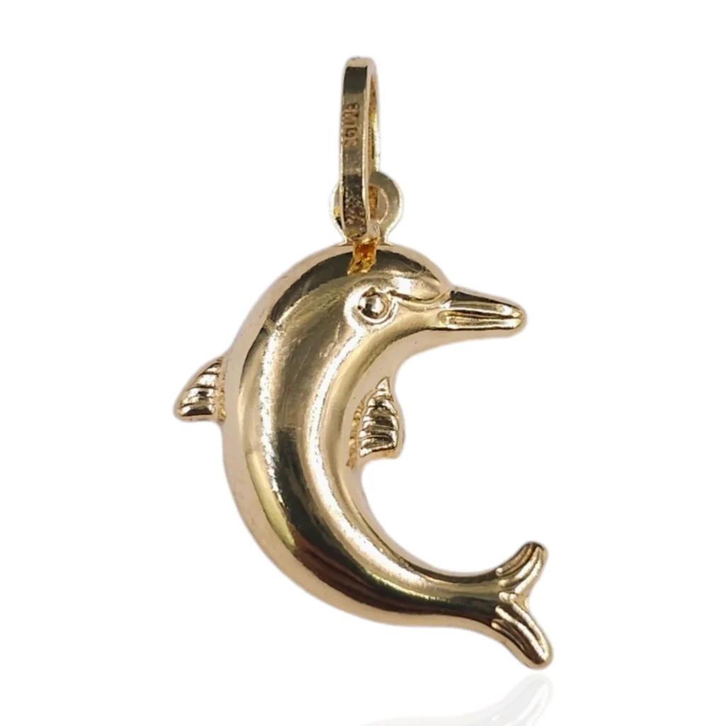 Brass Dolphin Charm - EmpireJeweller